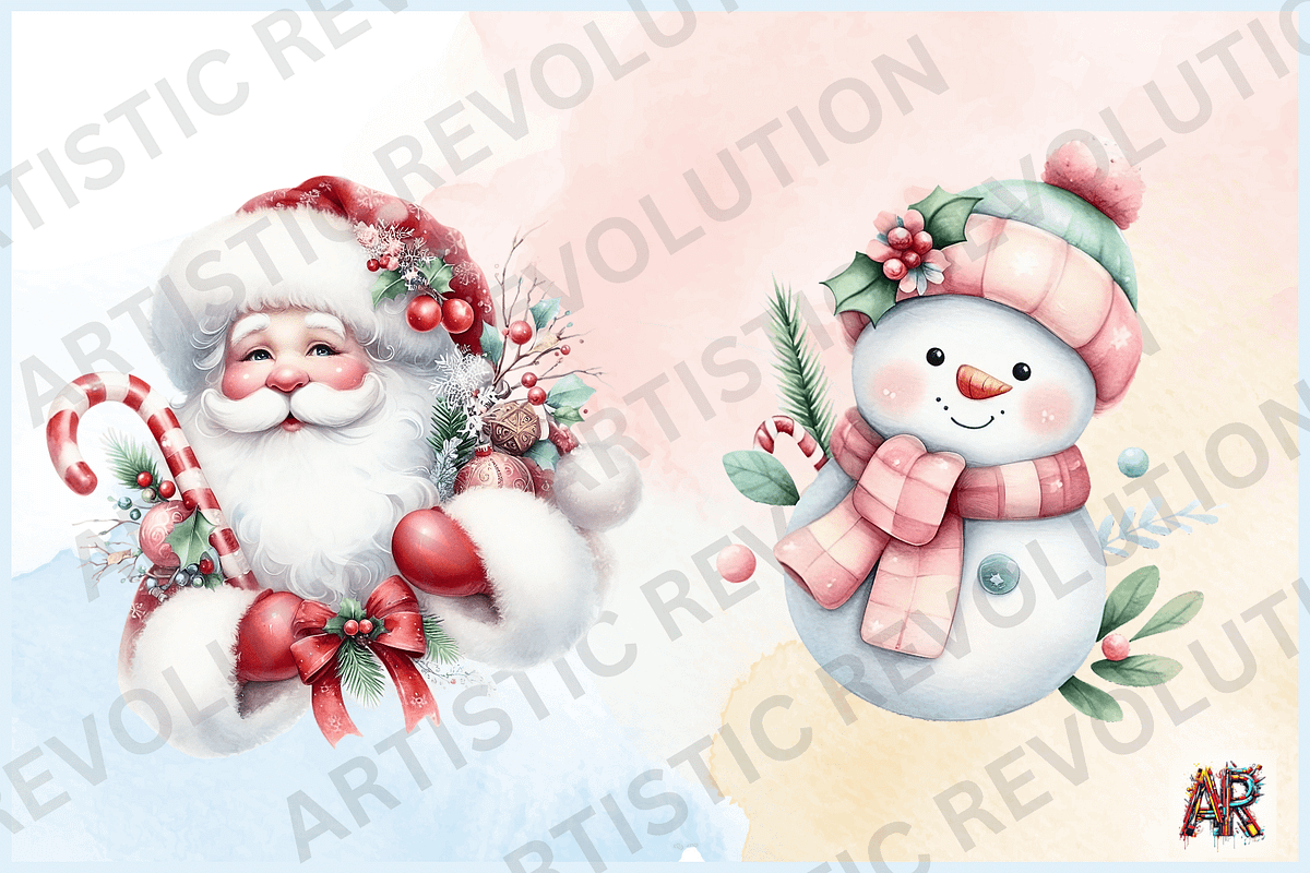 Pastel Christmas Clipart — Christmas PNG | by Teachcraft | Medium