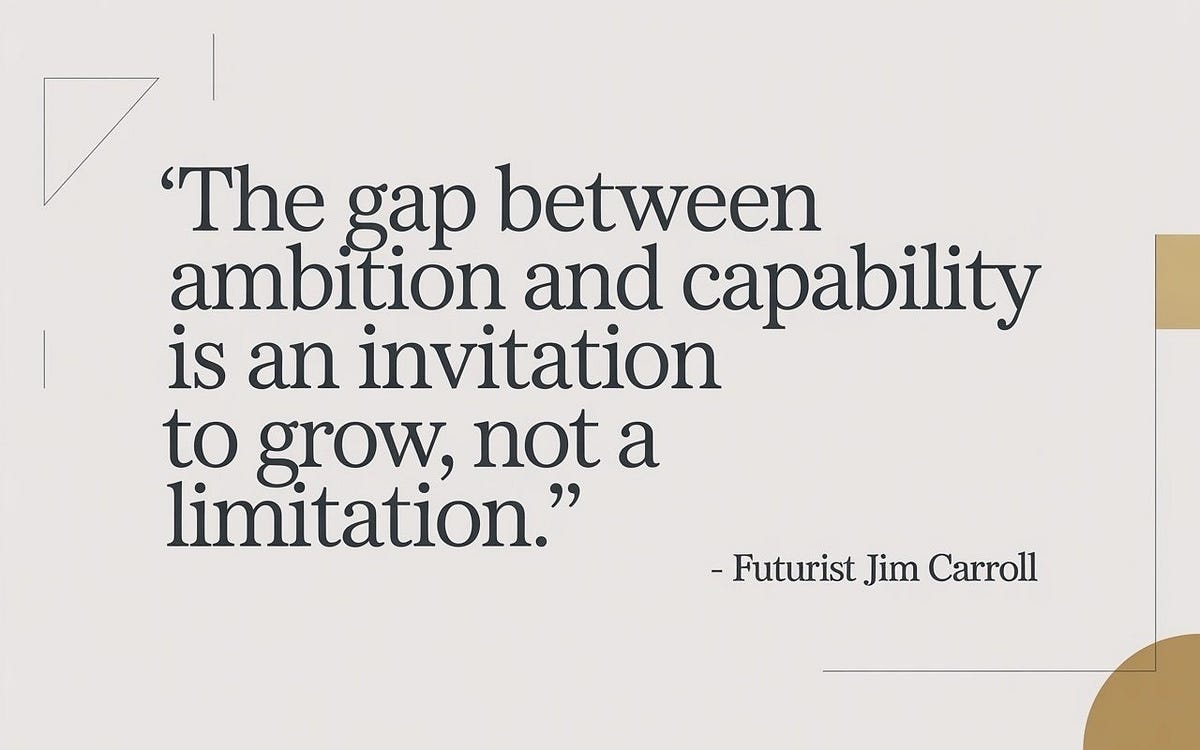 Changing The Focus. “The gap between ambition and… | by Futurist Jim ...