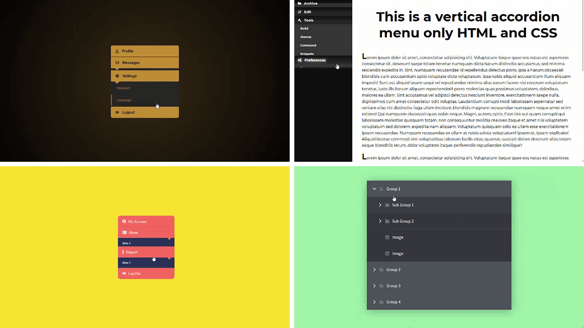 Discover 10+ CSS Accordion Menus | by CSS Monster | Medium
