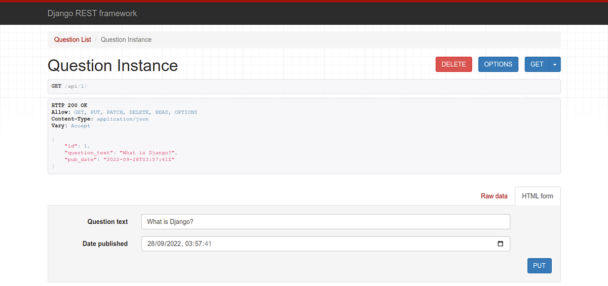 How to Build a Polls API in Django Rest Framework? | by Bhavesh Sonagra | AWS Tip