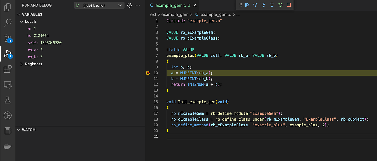 How to create Ruby C extension and debug in VS Code | by Yicheng Zhou ...