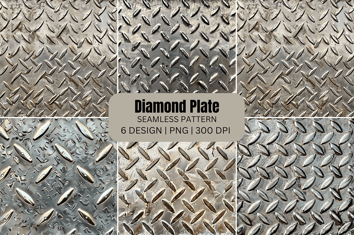 Diamond Plate Seamless Pattern Backgroud (Digital Background Textures ...