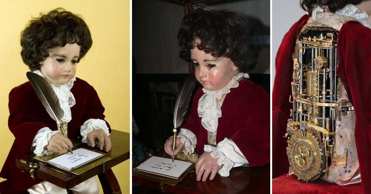 El Escritor: El primer robot de la historia, construido en 1773, que ...