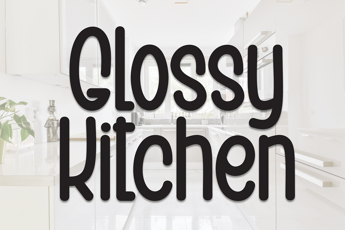 Glossy Kitchen Font - Lilylumos - Medium