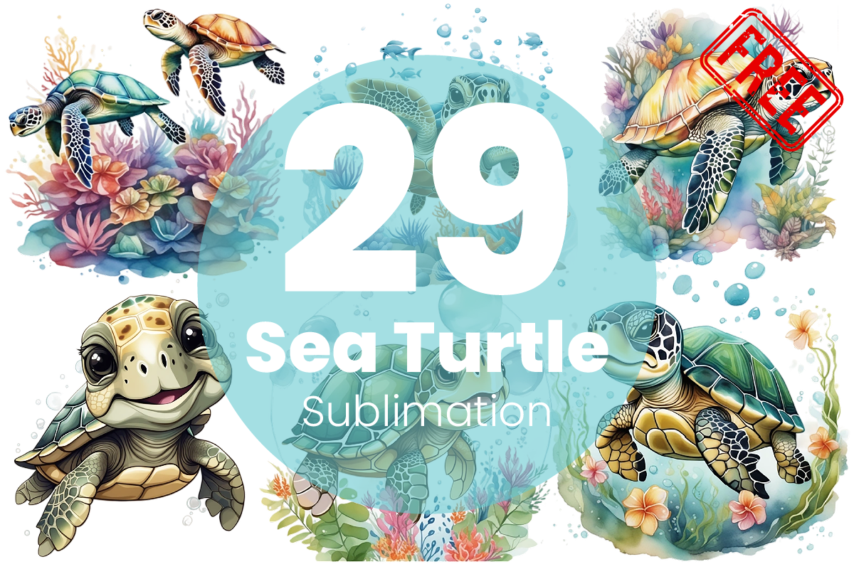 Sea Turtle Sublimation Designs PNG Free Download | by Echorhapsody | Medium