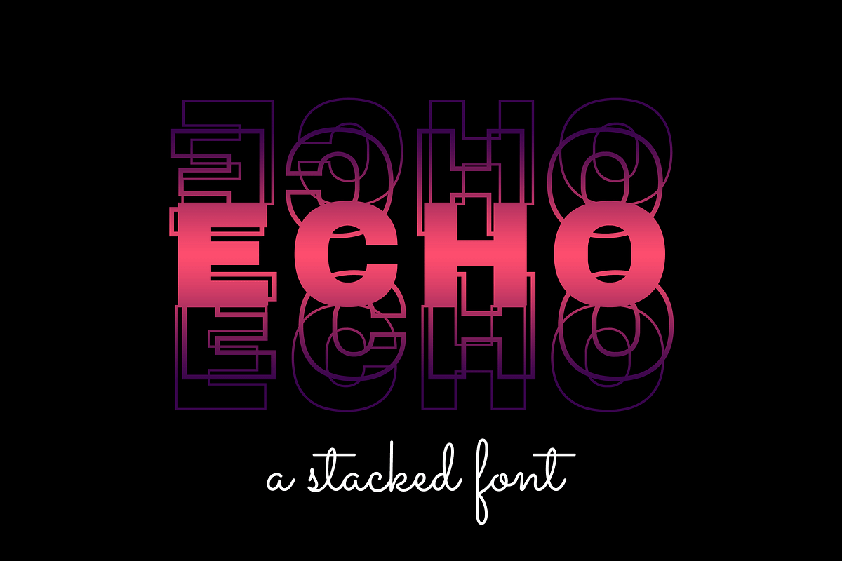 Echo Font - Threedsvgpros - Medium