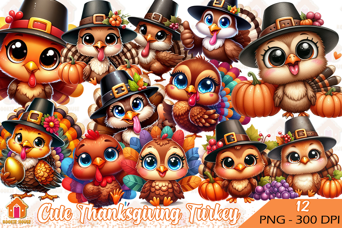 Cute Thanksgiving Turkey Clipart PNG Free | by Mehojositaf | Oct, 2024 ...