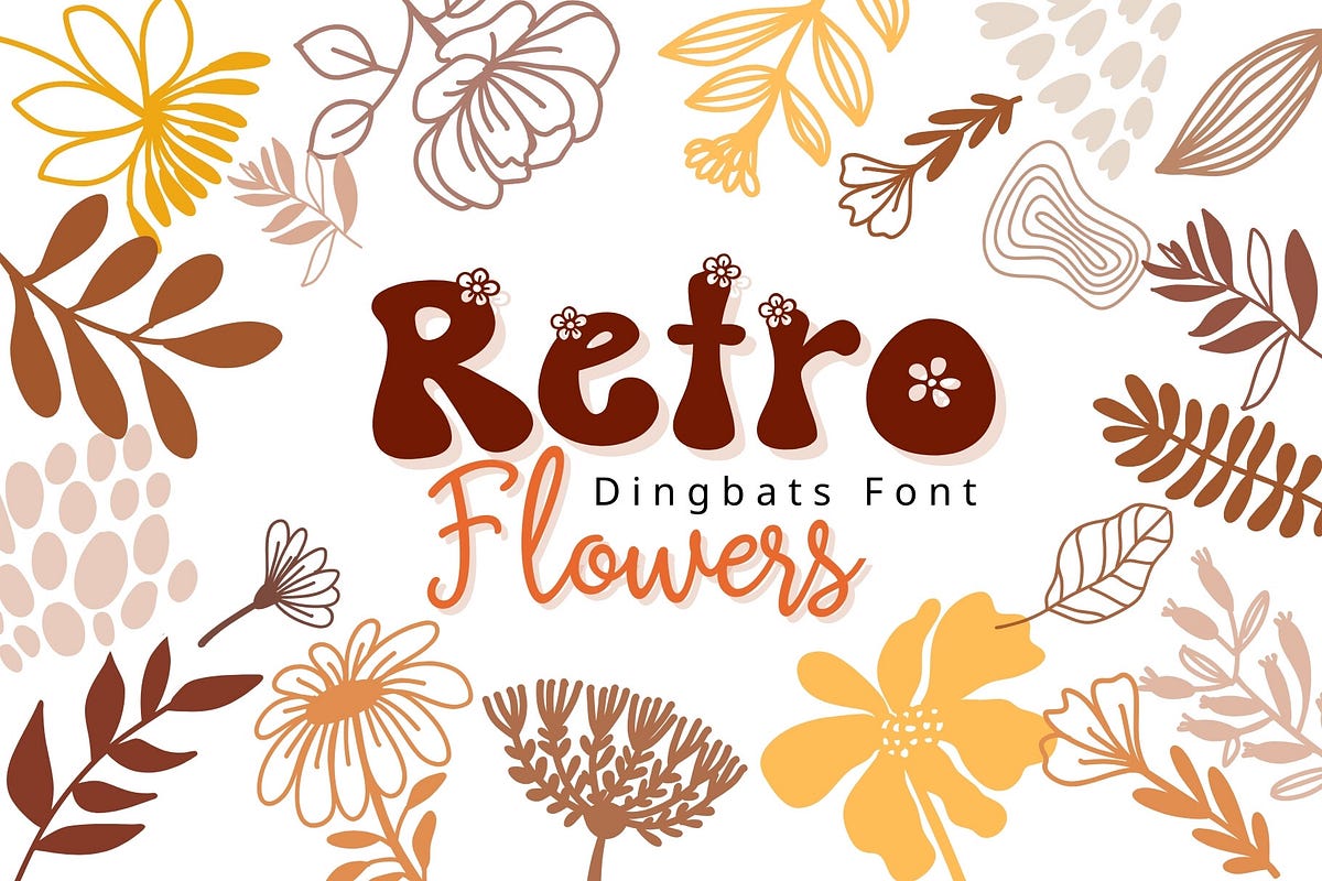 Retro Flowers Font - Arttechtom - Medium
