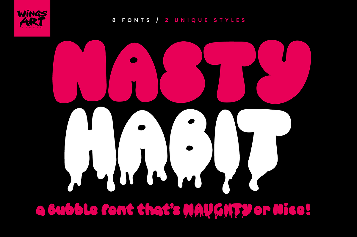 Nasty Habit Font | by Miamirabilis | Jul, 2024 | Medium