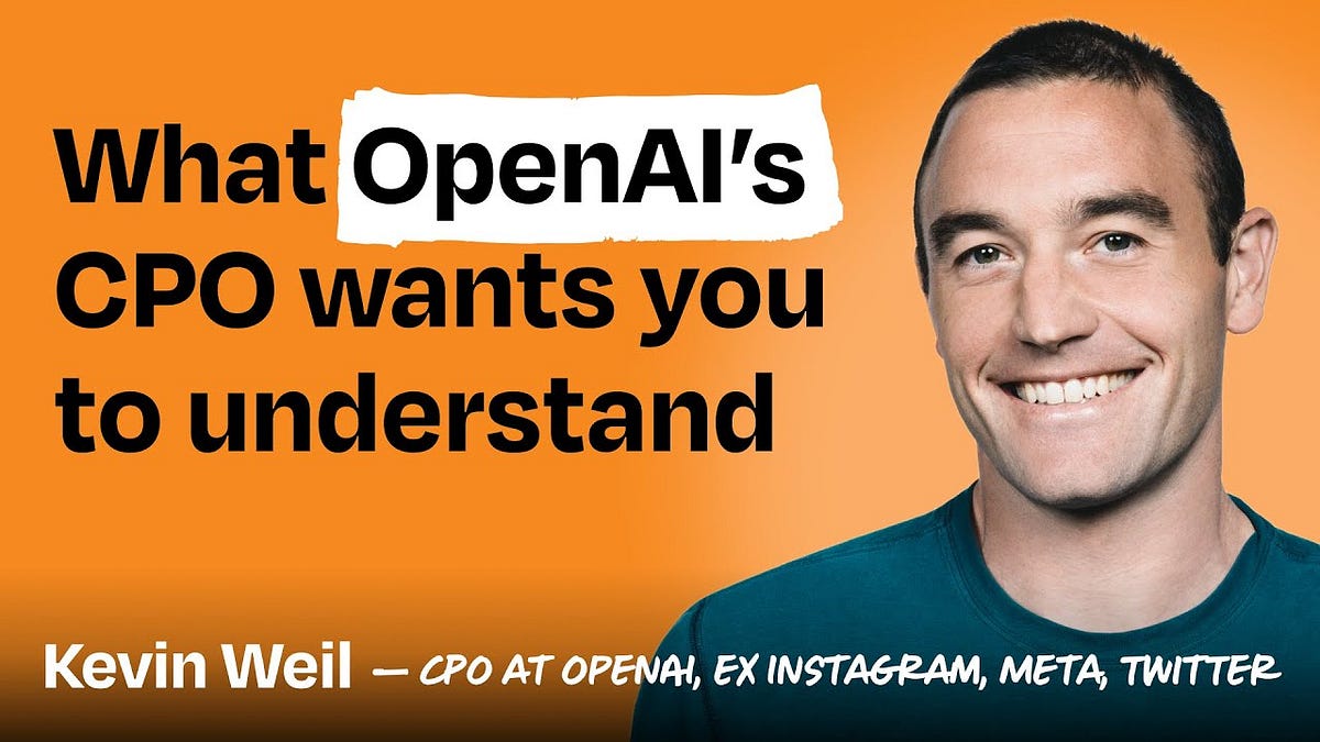 OpenAI CPO Kevin Weil 談 AI 產品開發. 本週來分享 OpenAI CPO Kevin Weil 2025年4月10日 ...
