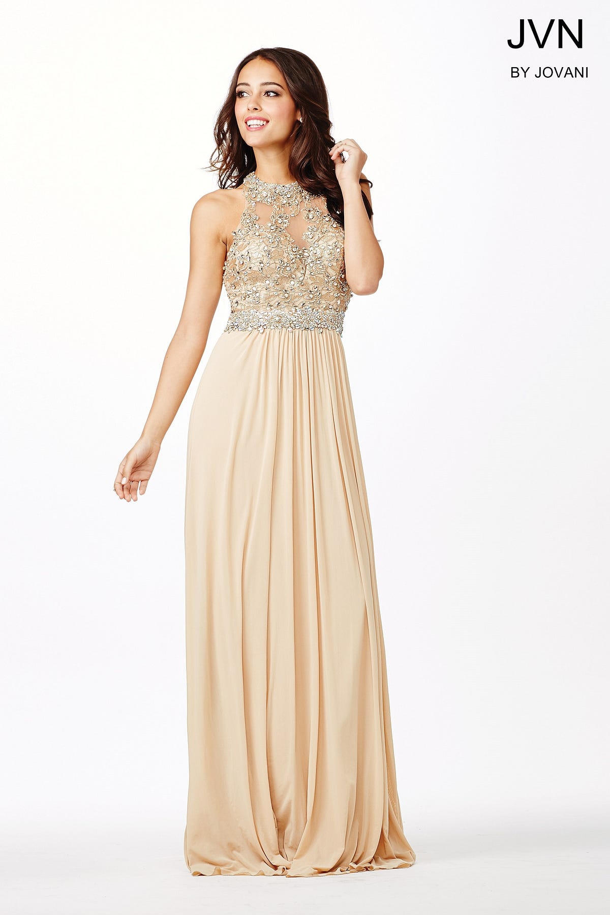 Jovani Sheer Neckline Chiffon Dress JVN31447 | by wedding dress sales ...