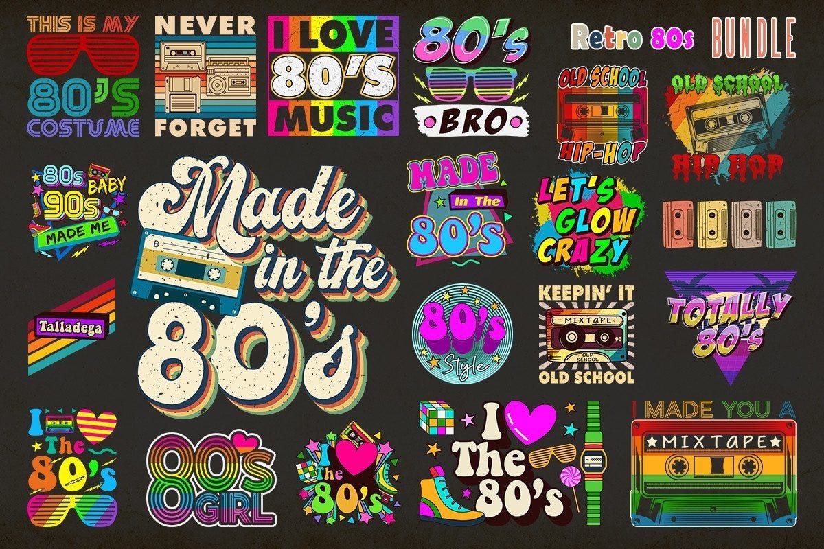 Retro 80s SVG Bundle | by Arttechtom | Jun, 2024 | Medium