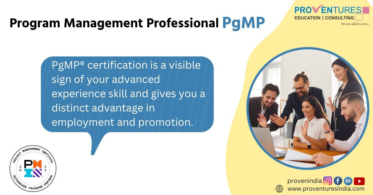 Program Management Professional PgMP Training | by Proventures India ...