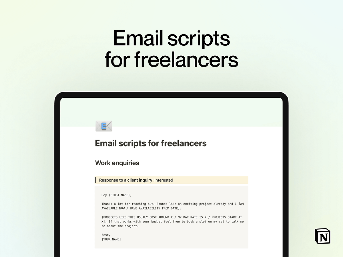8 free email templates for freelancers | by Bryn Taylor | Bootcamp | Medium