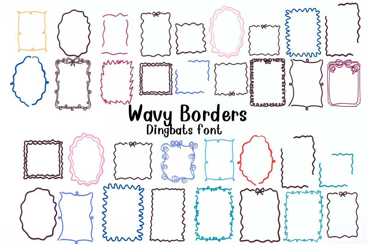 Wavy Borders Font - Sophiasovereign - Medium