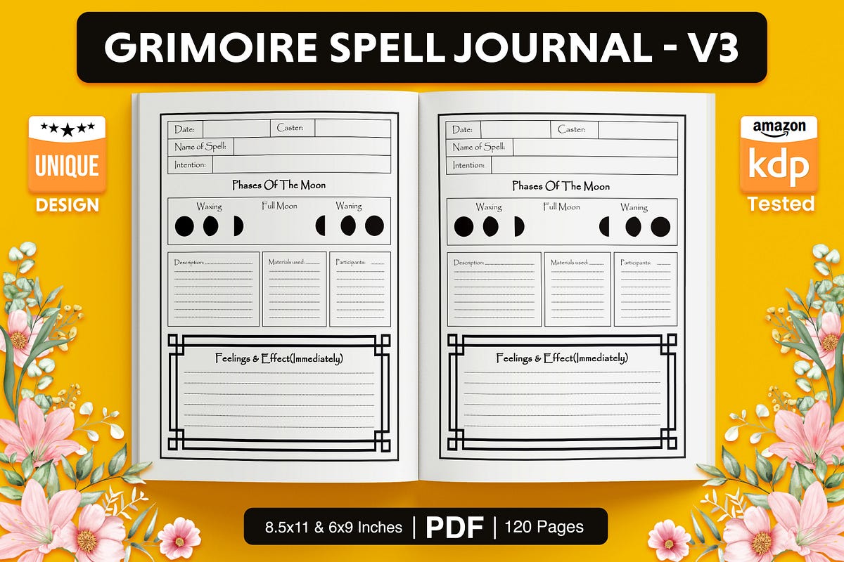 [KDP Interior] — Grimoire Spell Journal Free Download | by Glowglyph ...