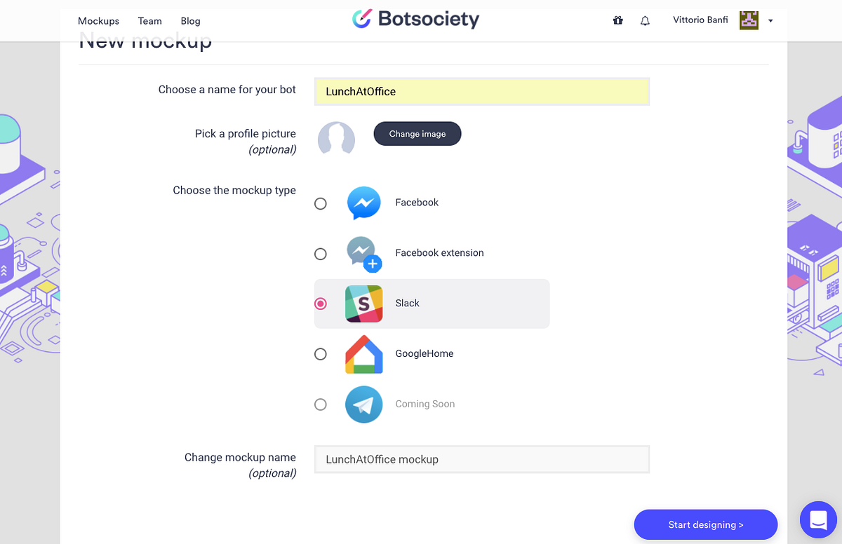 How to create your first Slack bot mockup | by Vittorio Banfi ...
