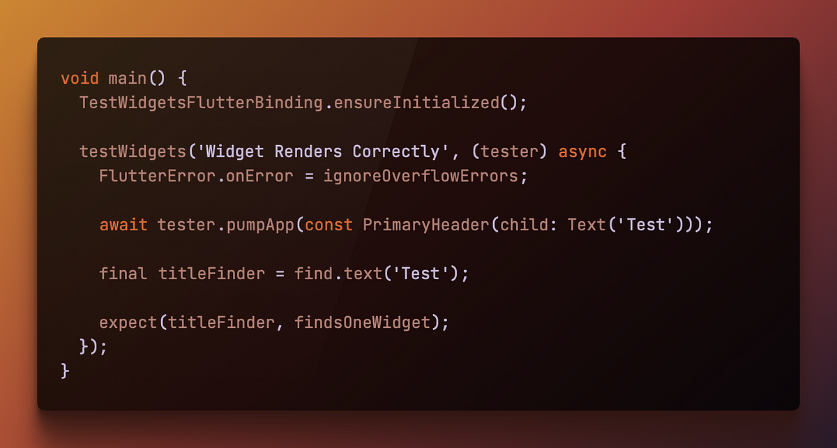 Widget testing: Dealing with Renderflex Overflow Errors | by Reme Le ... Widget testing: Dealing with Renderflex Overflow Errors | by Reme Le ...