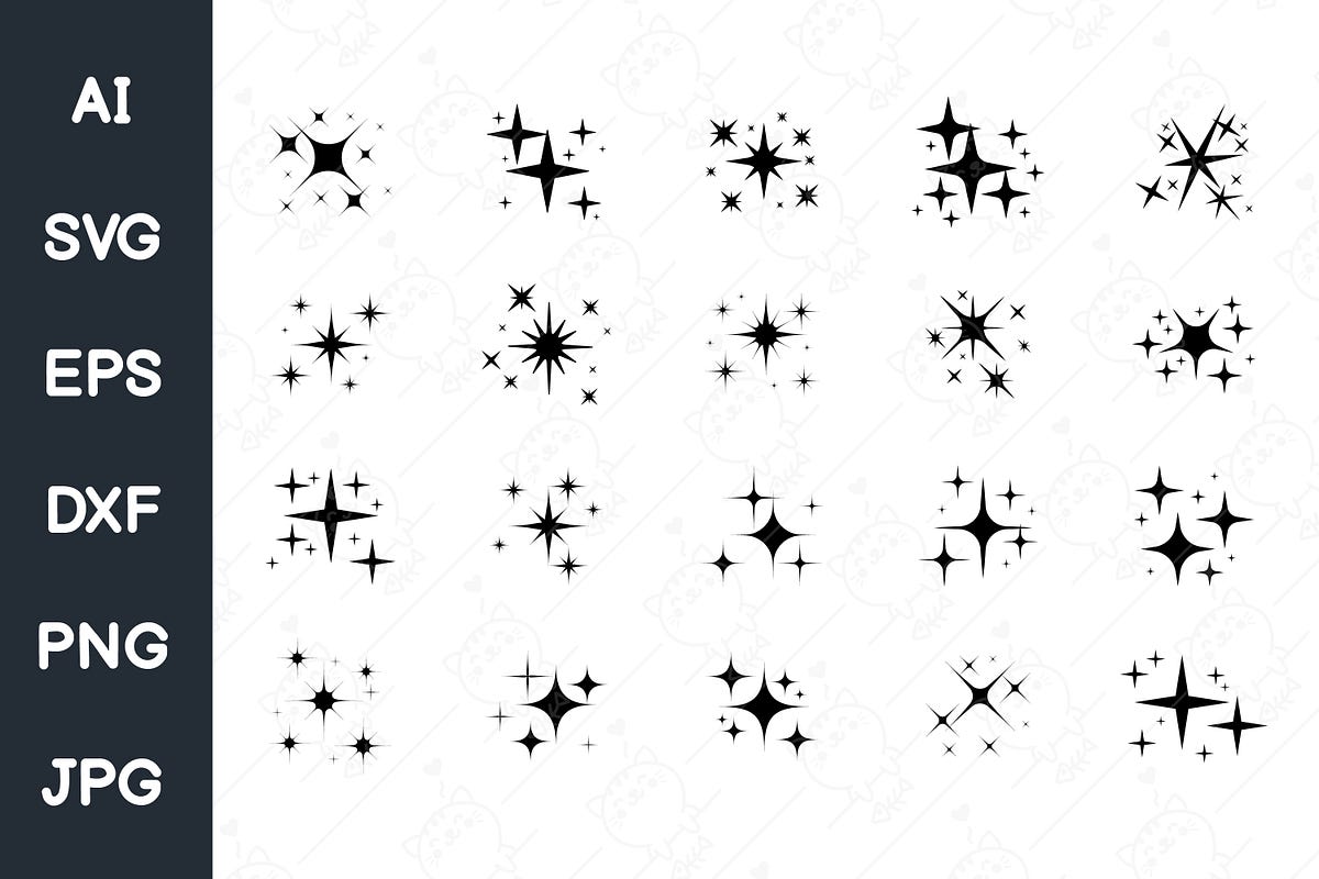 Sparkling Stars. Star and Glitter. Svg. Free | by Ariellewildewood | Medium