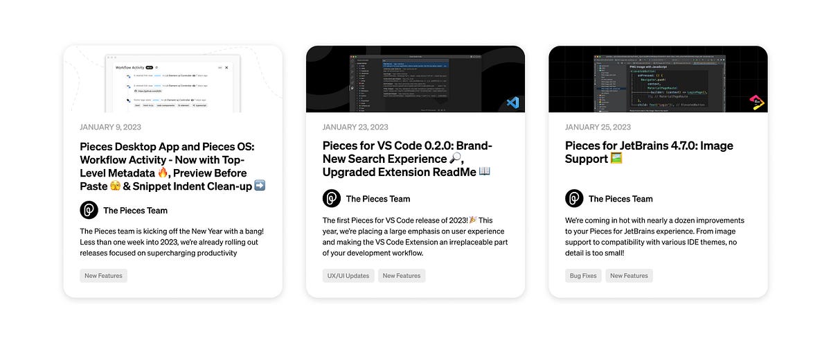 Pieces for Developers Recap: Reimagined Visual Studio Code Marketplace Listing, Workflow ...
