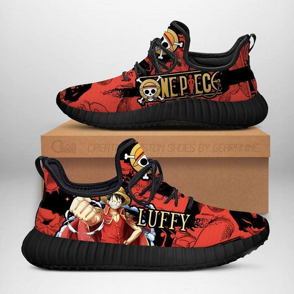 Luffy Shoes Sporty One Piece Anime Reze Sneakers Custom Shoes Fan Gift ...