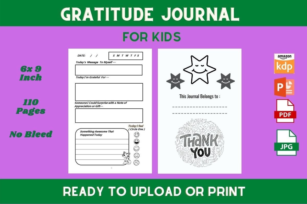 Gratitude Journal for Kids - Pixelpetal - Medium