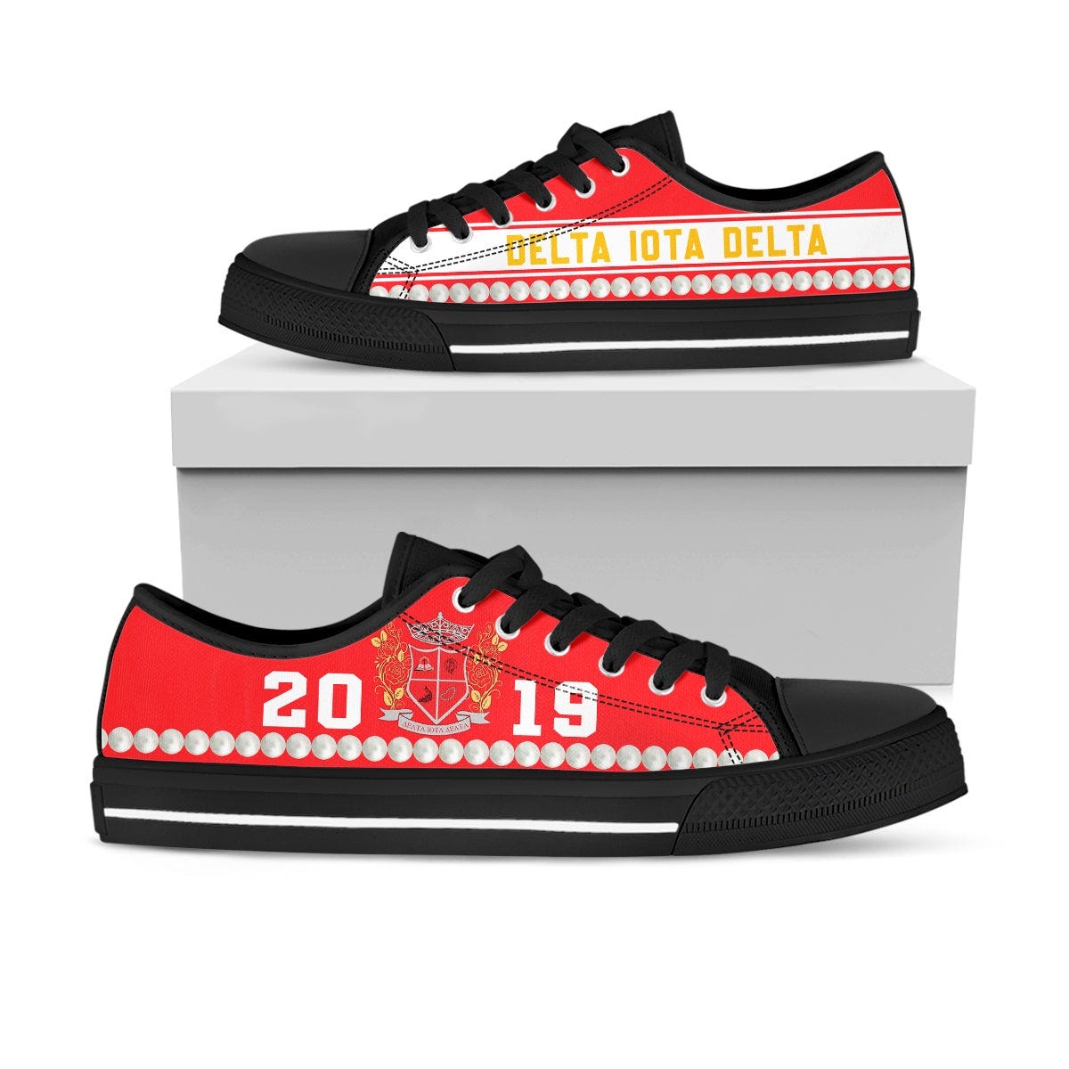 Wonder Print Footwear — Delta Iota Delta Pearl Low Top Shoes Cato Style ...