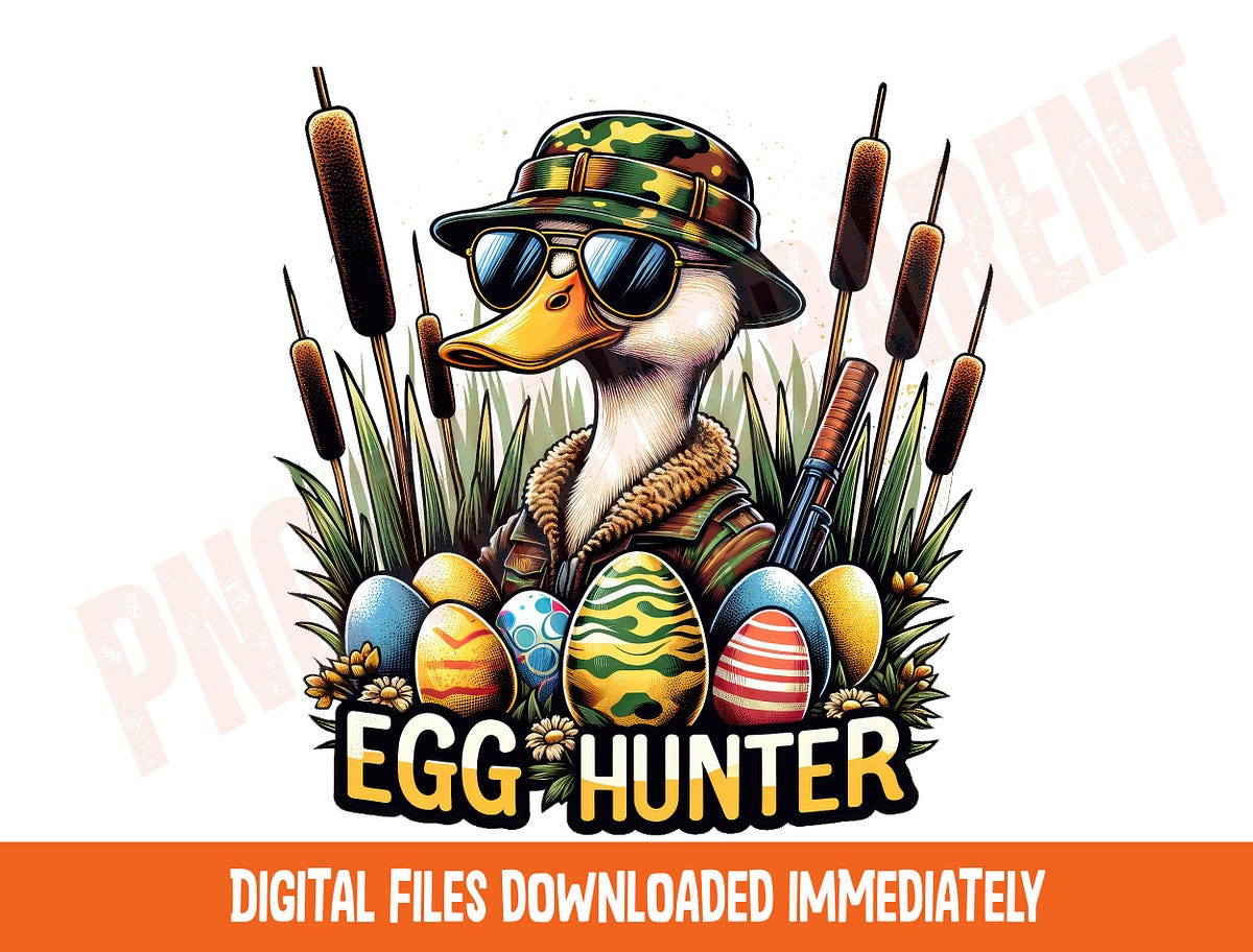 Egg Hunter Duck Png, Easter Duck Png (T-shirt Designs) | by Lijungh ...