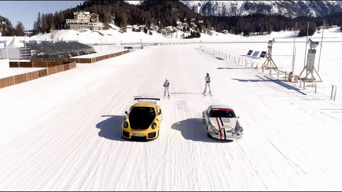 Ice ballet on the frozen lake of St. Moritz | by TopSpeed One | Medium
