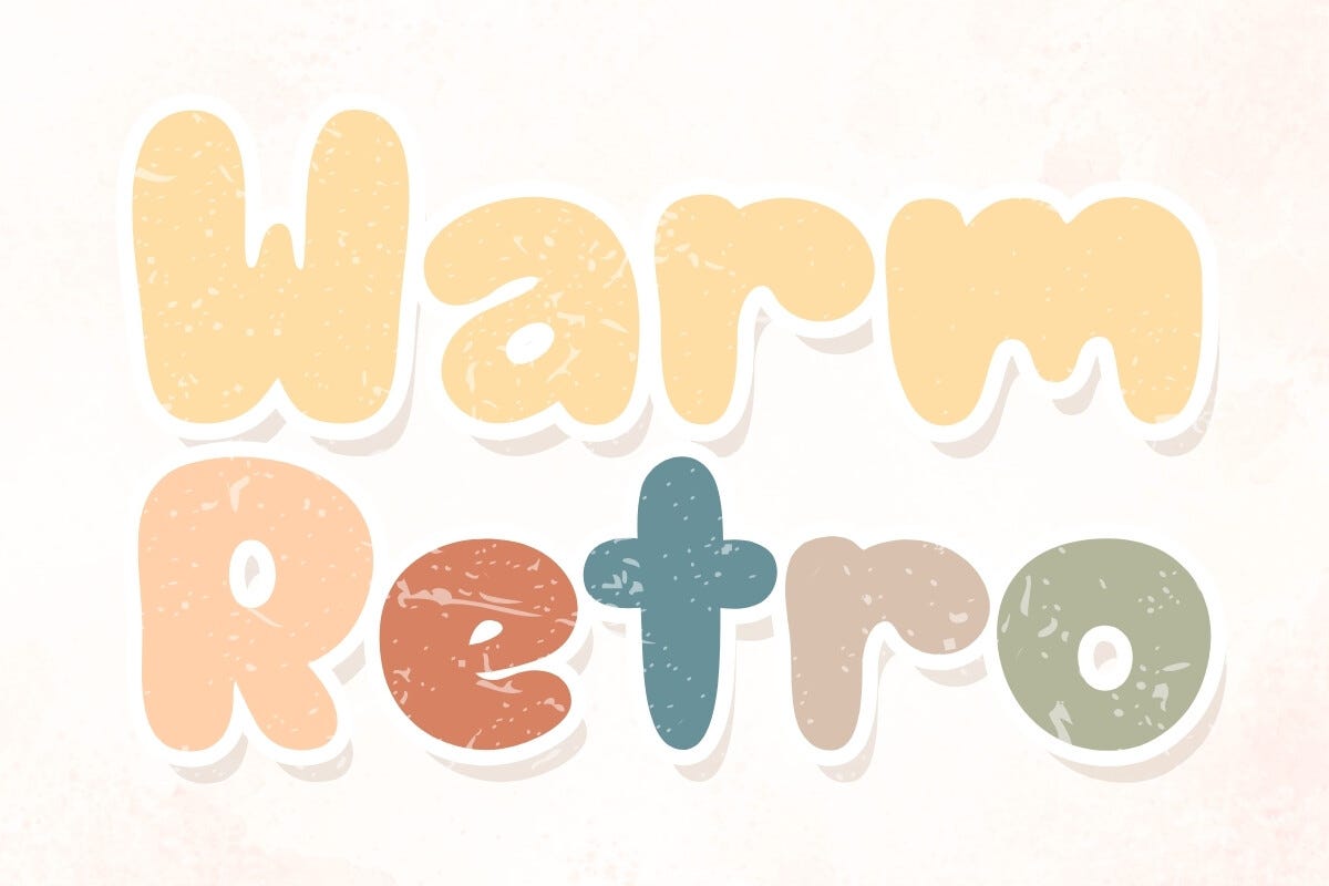 Warm Retro Font | by Gracegrid | Apr, 2024 | Medium