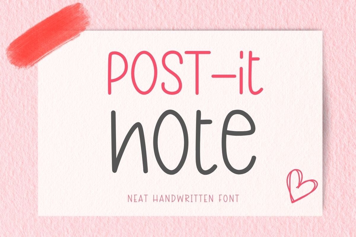 Post It Note Font - Threedsvgpros - Medium