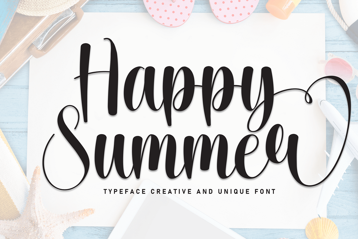Happy Summer Font - Auroraartistry - Medium