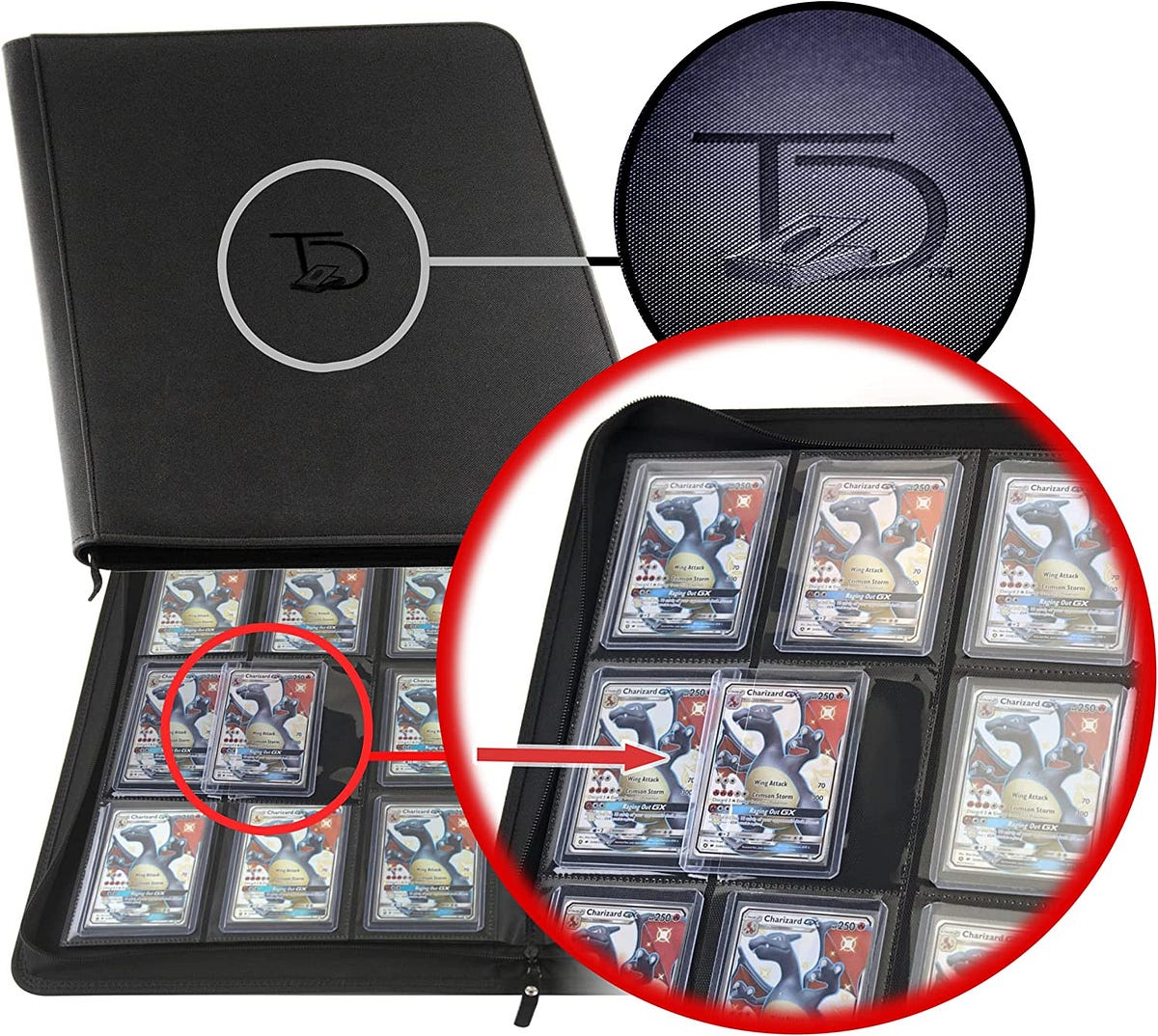 TopDeck TopLoader Binder | Holds 200+ Toploaders Hard Cases | 9 Pocket ...