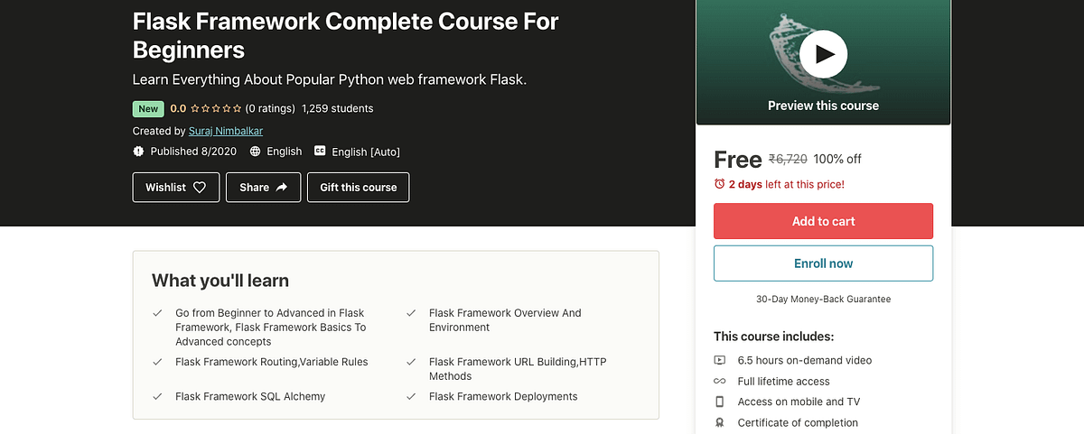 Flask Framework Complete Course For Beginners | Free Certification Course | by FresherCooker.in ...