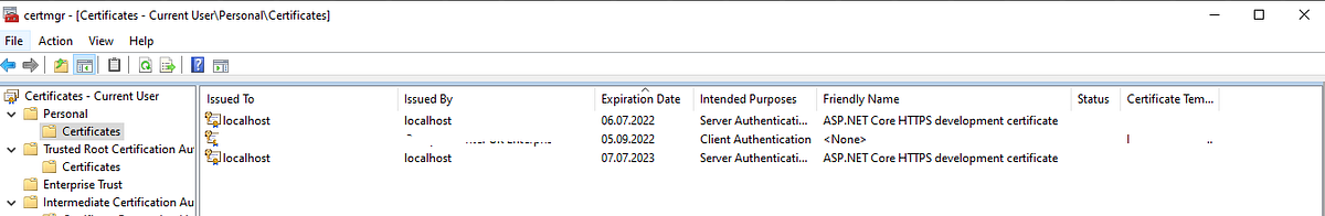 Adding a certificate to Store then retrieve it | by Ted James | Jun ...