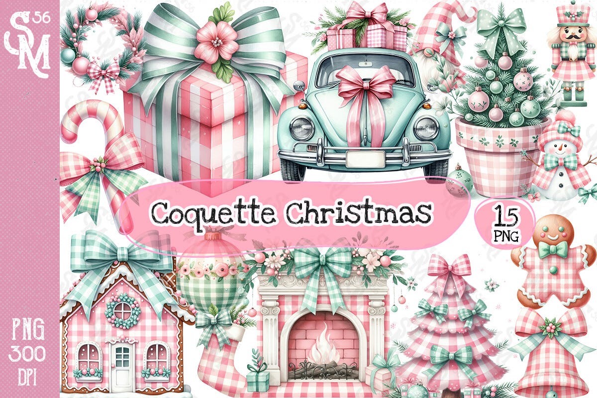 Coquette Christmas Clipart PNG Free | by nebulamyths | Oct, 2024 | Medium