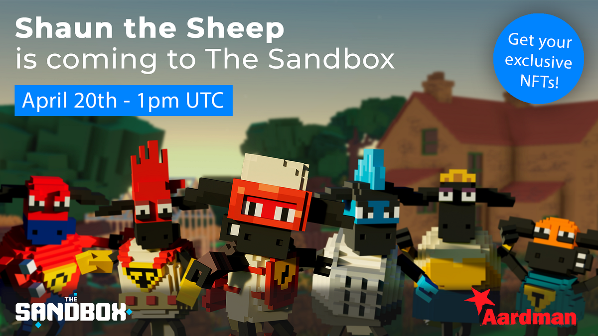 「Shaun the Sheep® NFTコレクション」発売のお知らせ - The Sandbox - Medium