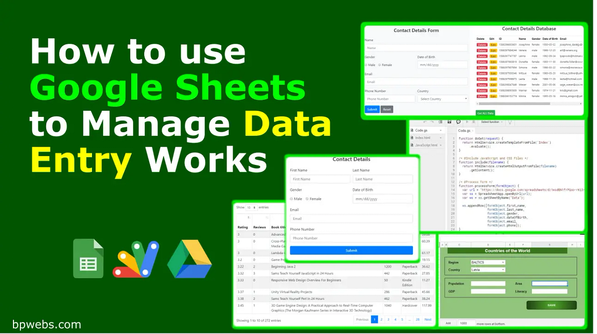 How to use Google Sheets to Manage Data Entry Works | bpwebs.com | by ...