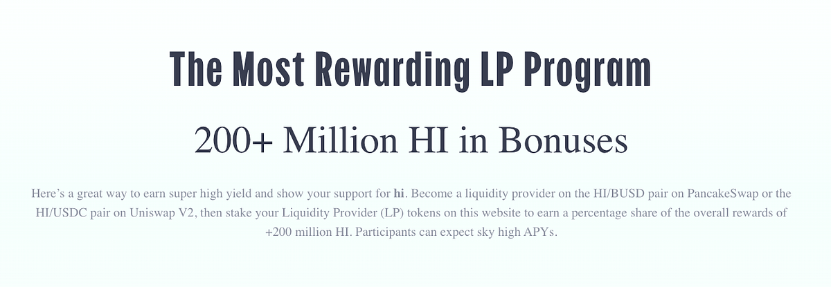 $HI Liquidity Program. Liquidity Makes it Easy To Earn More… | by Nick Sokol, PhD | Carthago ...