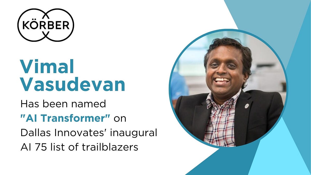 Vimal Vasudevan, Head of Digital Parcel Logistics at Körber Supply Chain, is recognized as an ...