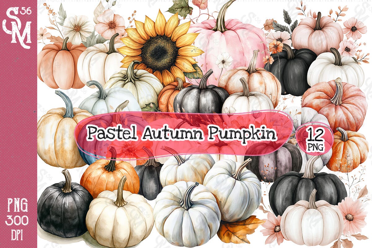 Watercolor Pastel Autumn Pumpkin Clipart Free | by Mehonegoph | Oct ...