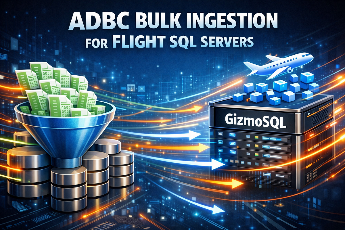 ADBC Flight SQL 1.10.0: Bulk Ingestion for GizmoSQL | by Philip Moore ...