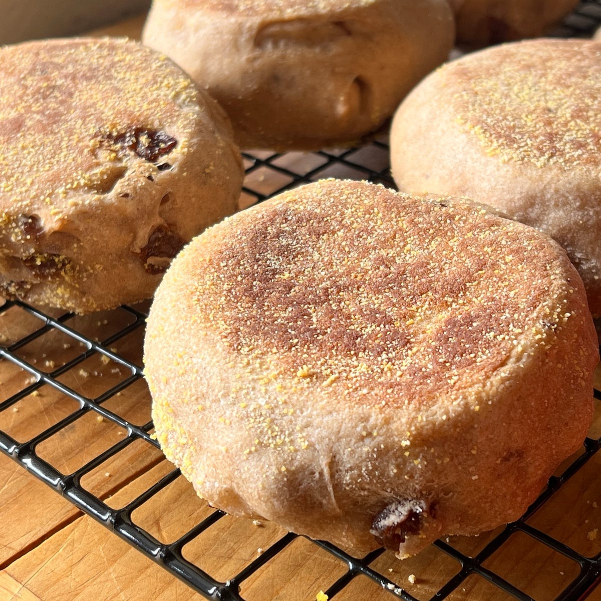 Cinnamon Raisin Bread Machine Sourdough English Muffins | by Amazing ...