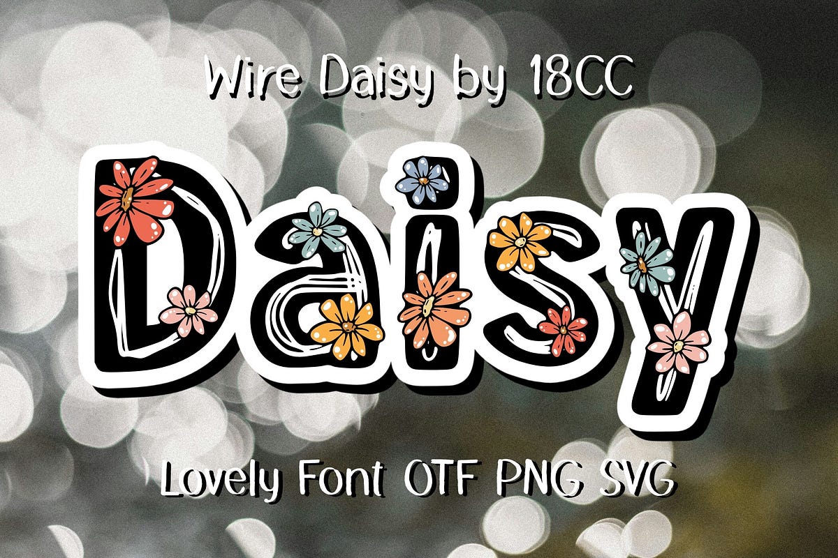 Wire Daisy Font - Arttechtom - Medium