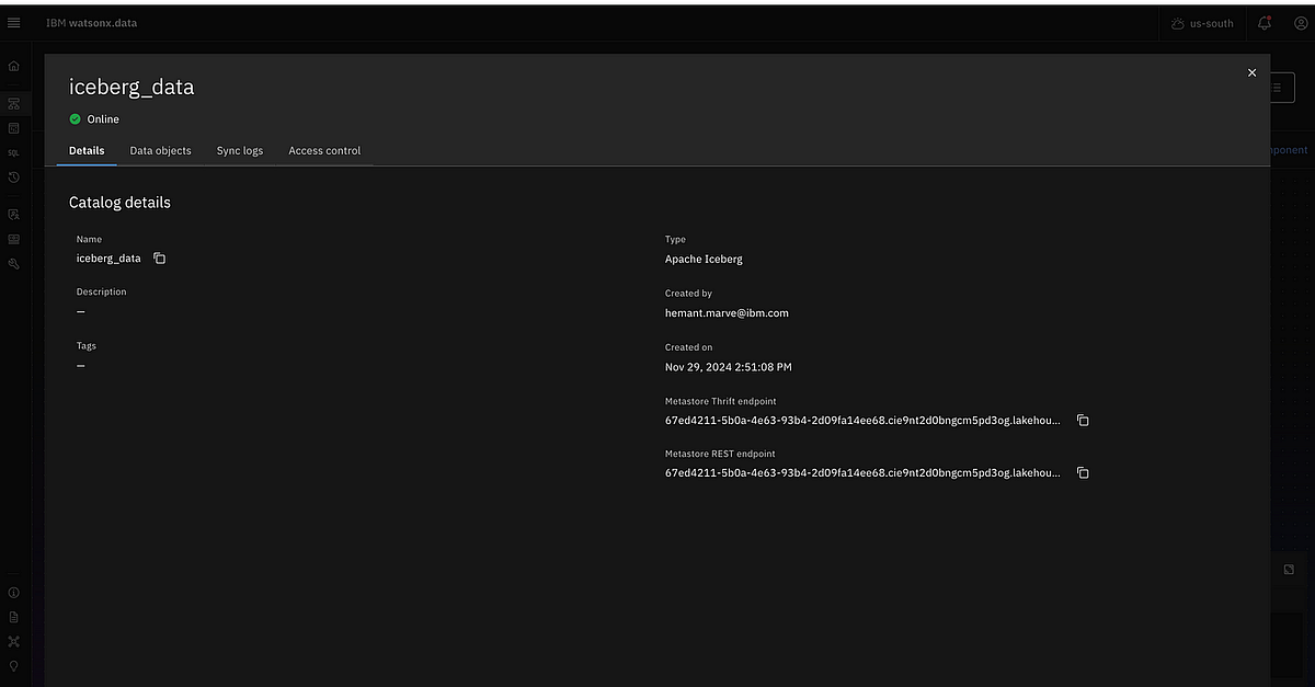 Iceberg Rest API on watsonx.data: Java Client PART-1 | by Hemant Marve | Medium