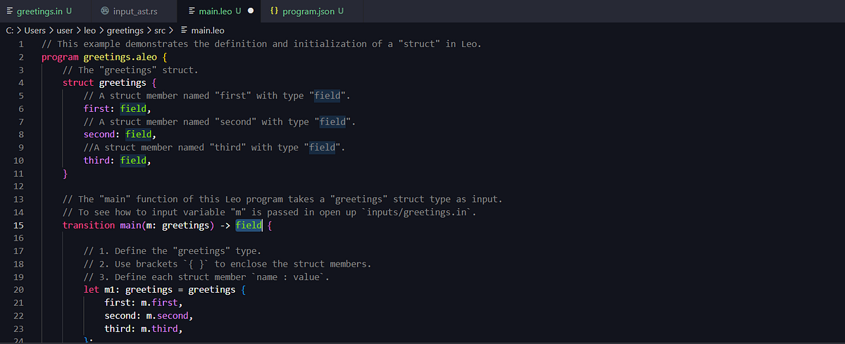 Leo first code.. Today we will try to write some code… | by Alexey ...