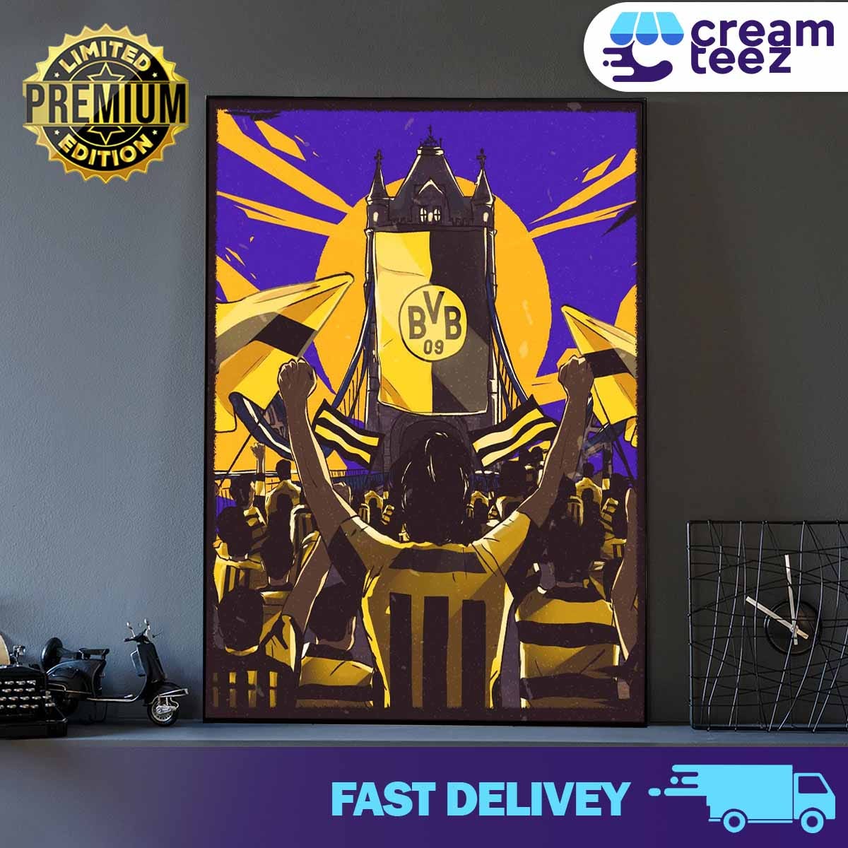 Borussia Dortmund UEFA Champions League Final 2024 Print Art Poster and ...