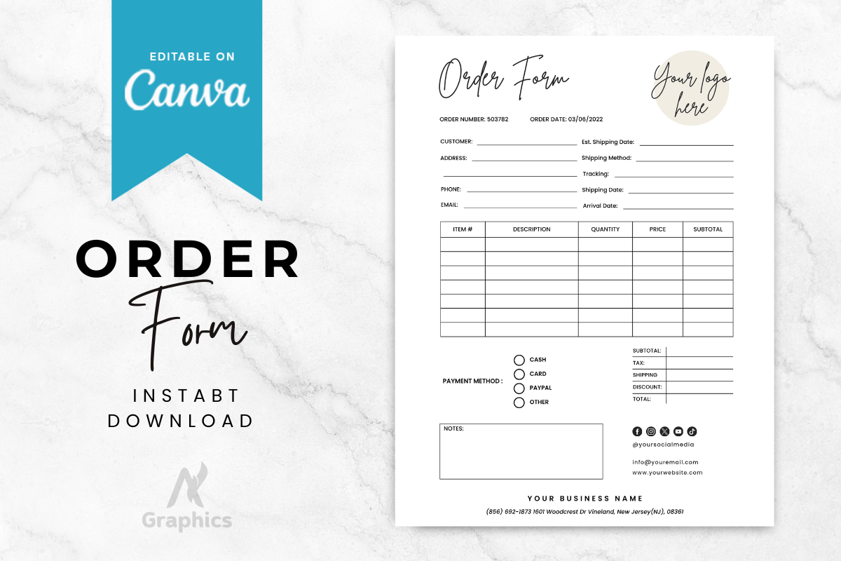 Editable Simple Order Form Template Free | by Optimisticgill | Sep ...