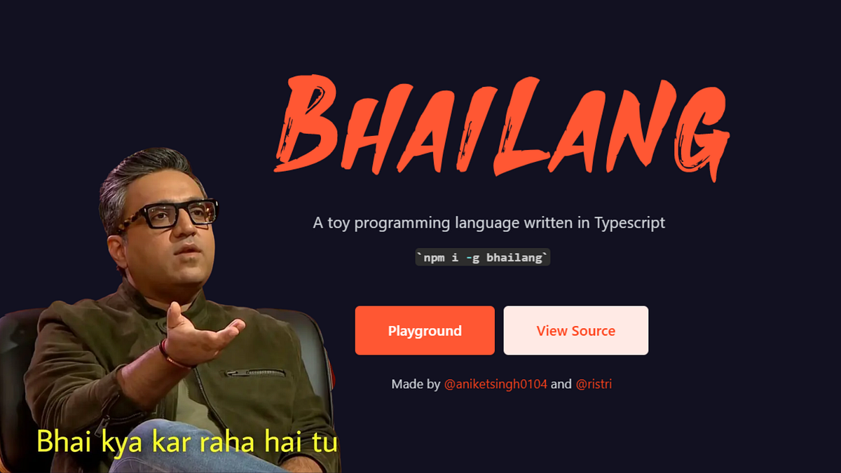Why Bhailang programming language ? | by Nazar Khan | Medium