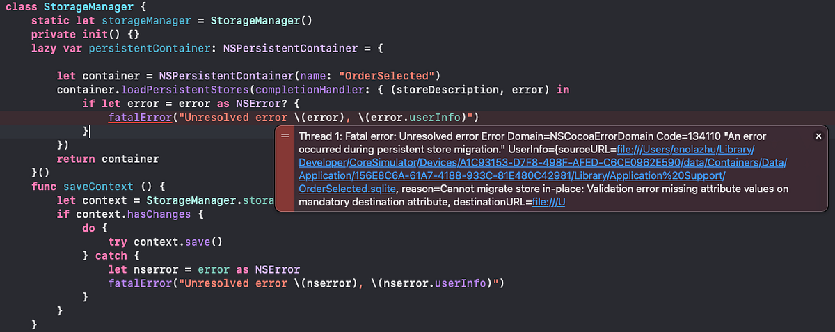 Code134110 An Error Occurred During Persistent Store Migration” Enolazhu Medium
